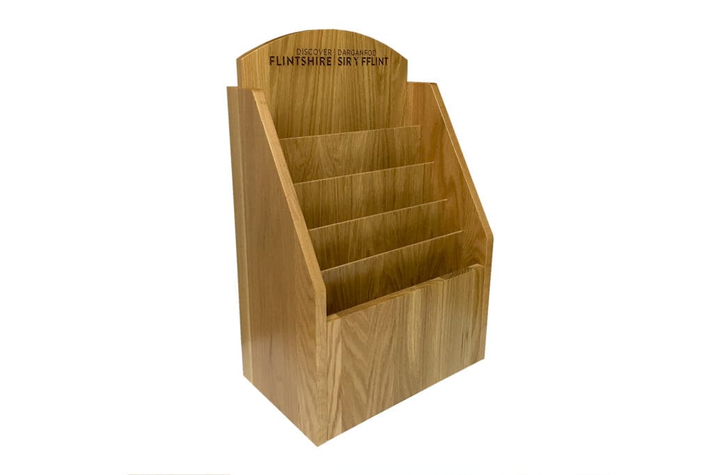 Point of Sale leaflet holders - Wooden, handcrafted products