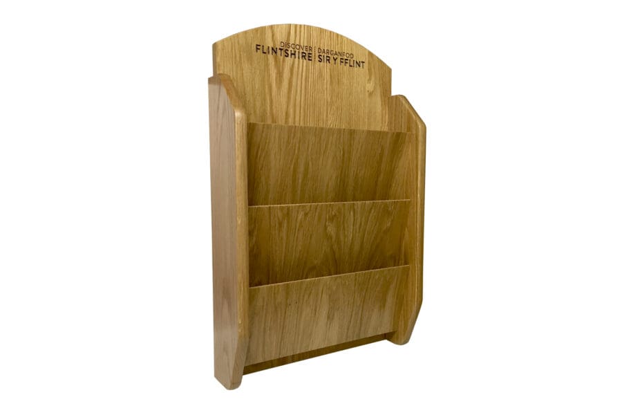 Point of Sale leaflet holders - Wooden, handcrafted products
